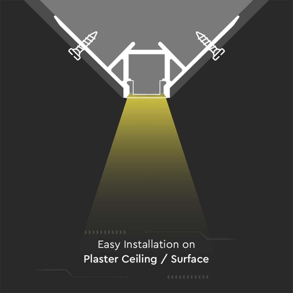 Profilo LED Angolare da Incasso in Cartongesso V-TAC VT-8103 (SKU 3361 ...
